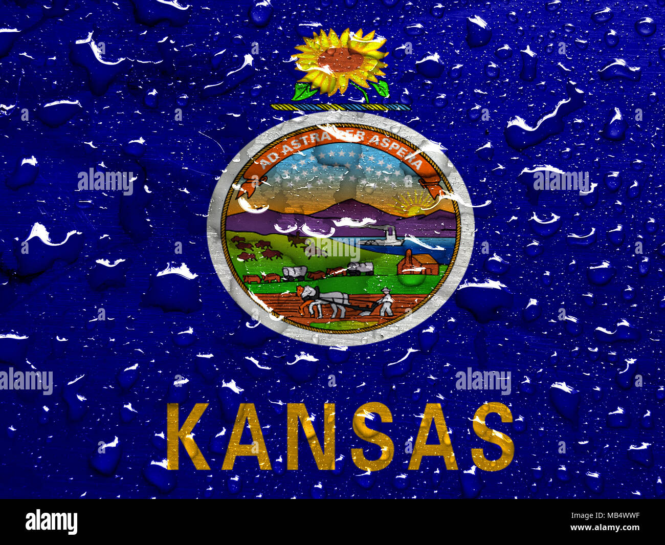 Kansas state flag hi-res stock photography and images - Alamy