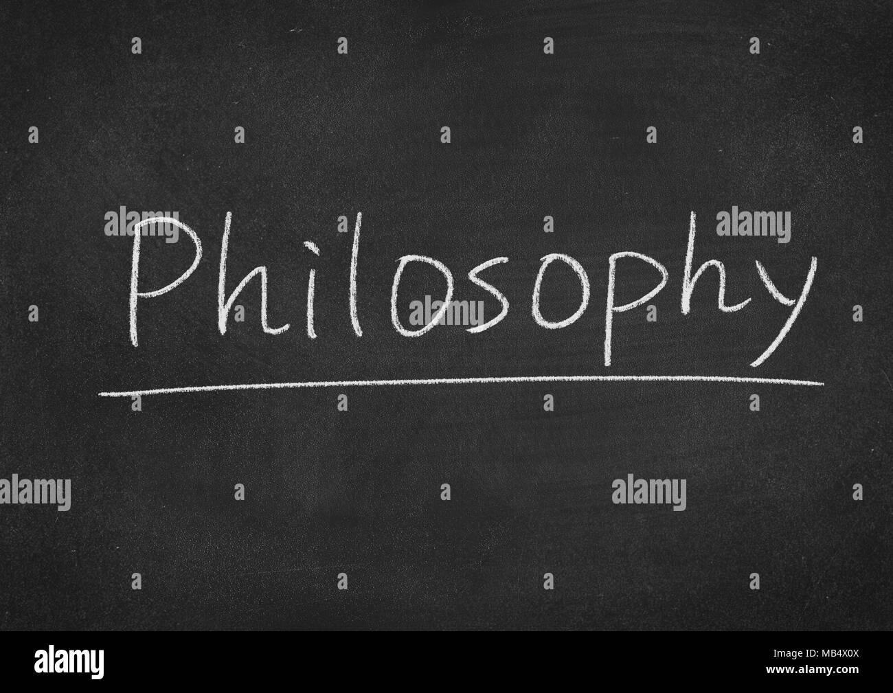 philosophy concept word on a blackboard background Stock Photo - Alamy