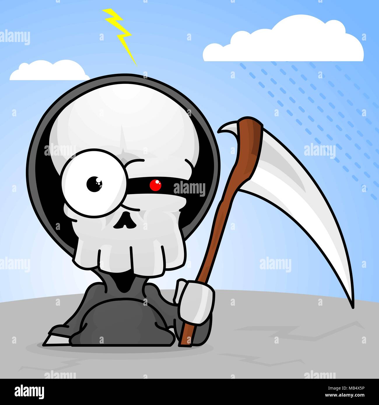 Grim reaper cartoon hi-res stock photography and images - Alamy