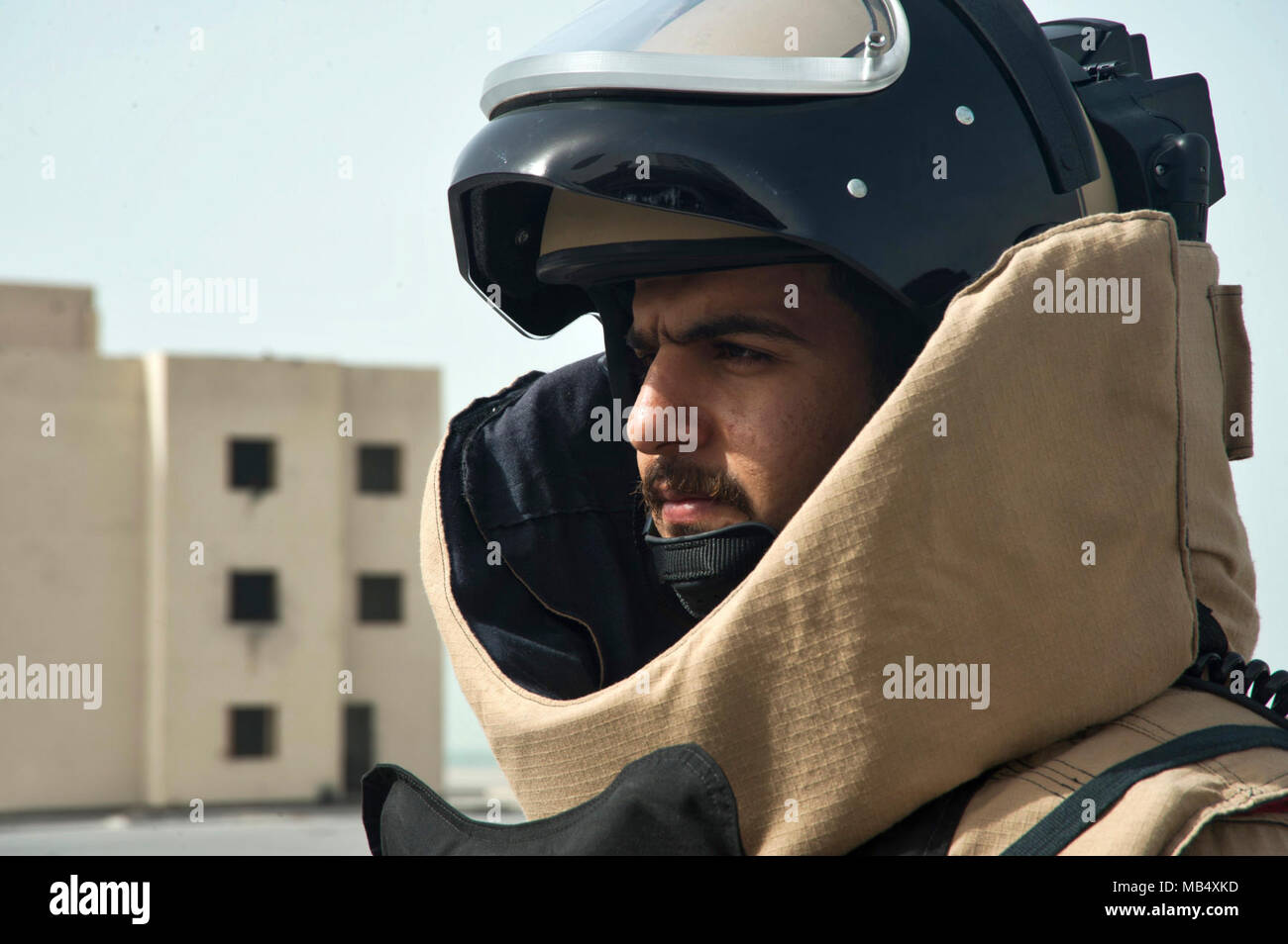 BAHRAIN (Feb 19, 2018) A Bahrain Defence Force (BDF) service member ...