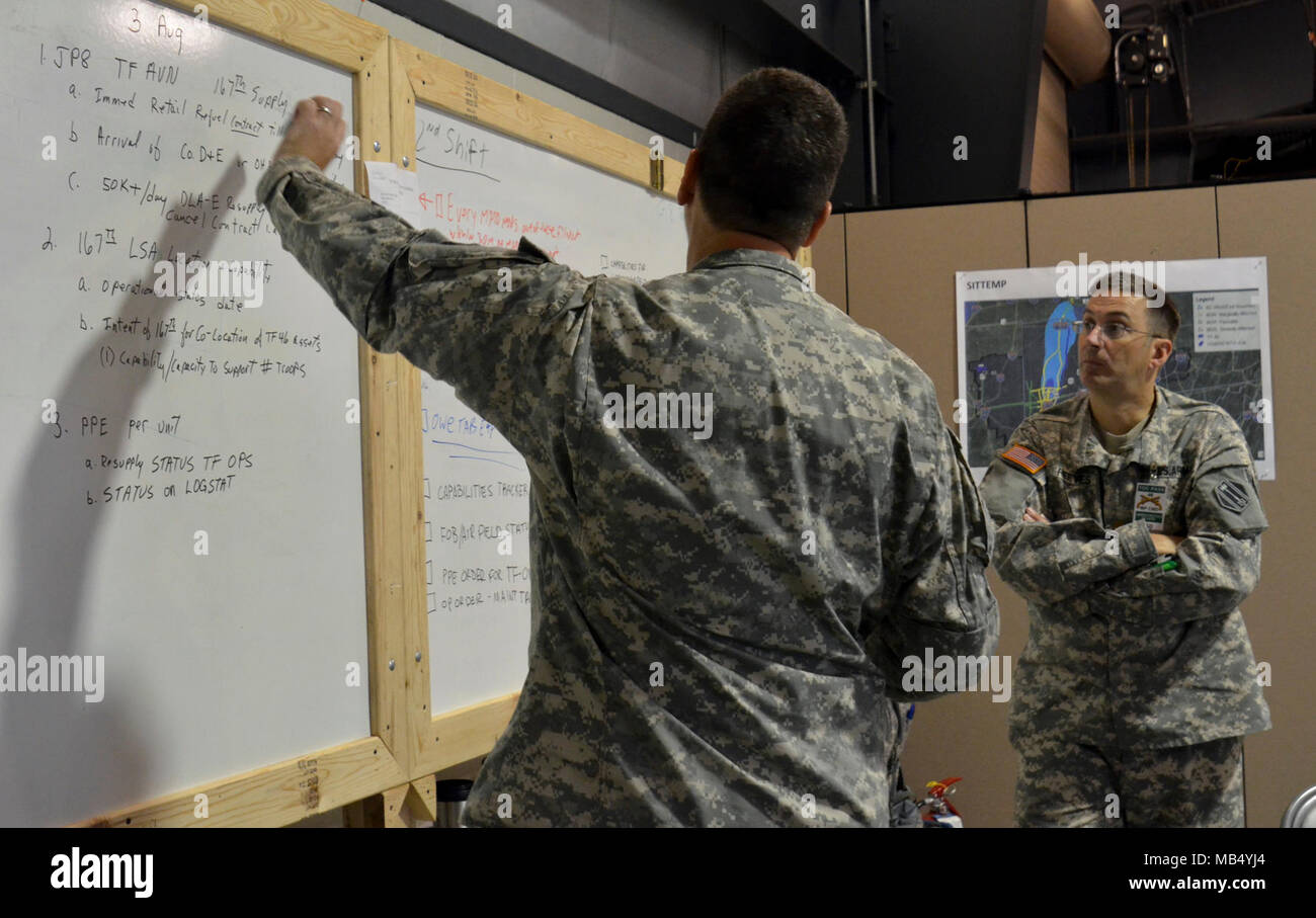 Michigan Army National Guard Soldier, Lt. Col. Allen Reeves coordinates ...