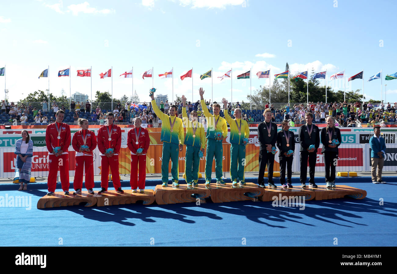 Australia's (Centre) Jacob Birtwhistle, Ashleigh Gentle, Matthew Hauser ...