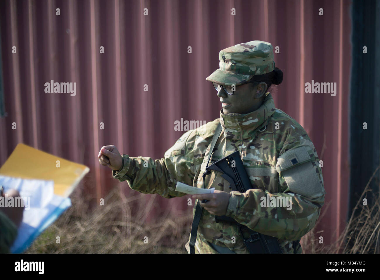 U.S. Army Spc. Sandra Cruz, assigned to the Schinnen Military Police at ...