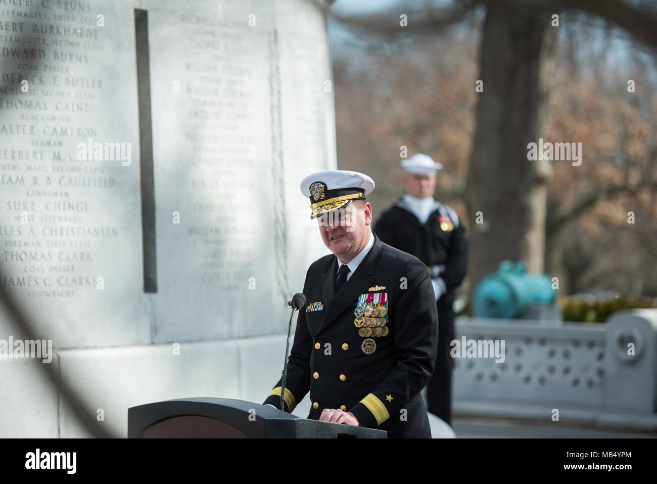 U.S. Navy Rear Adm. Charles Rock, commandant, Naval District Washington ...