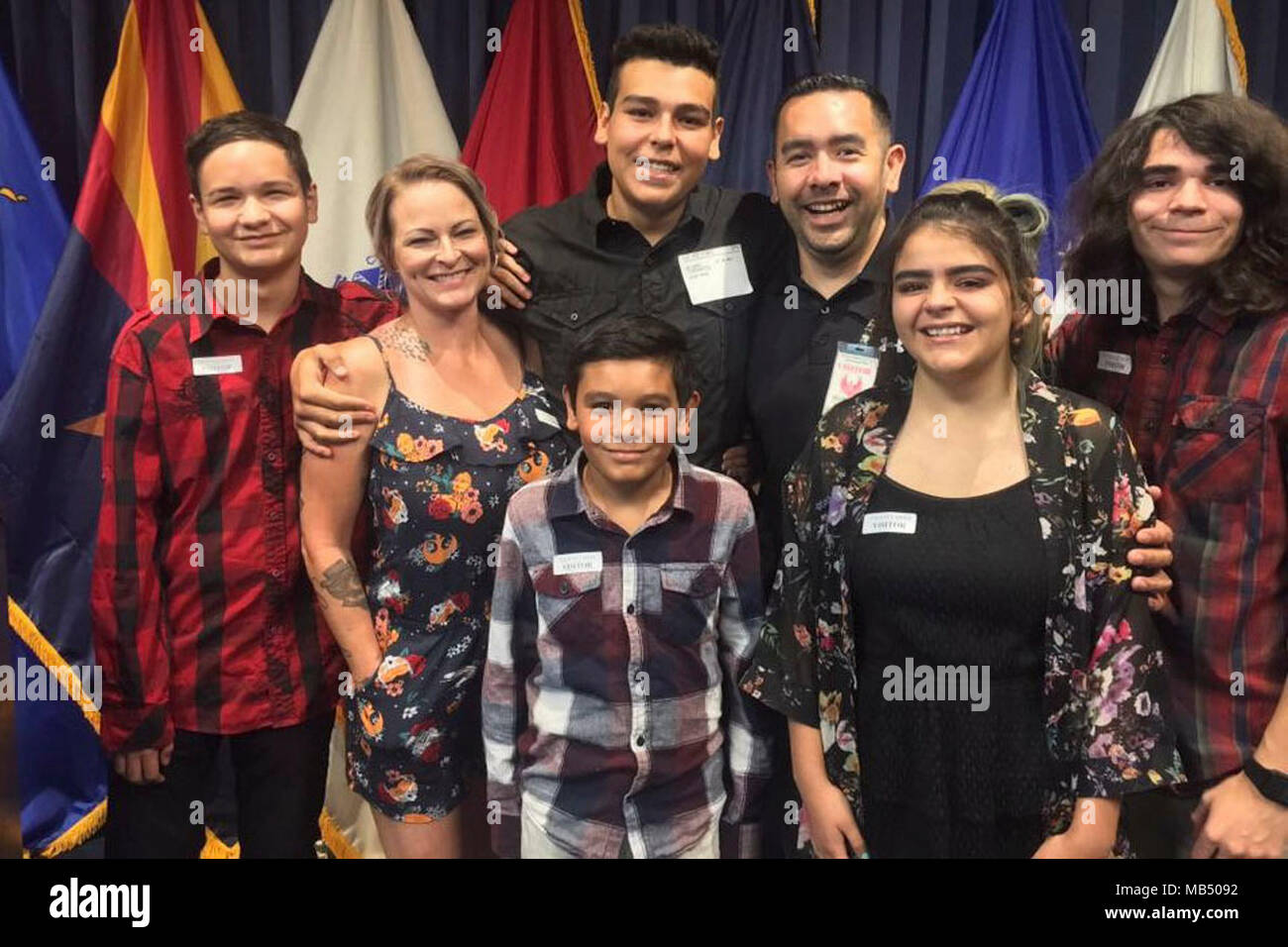 The Formantes family pose for a picture after Jacob, center, took his ...