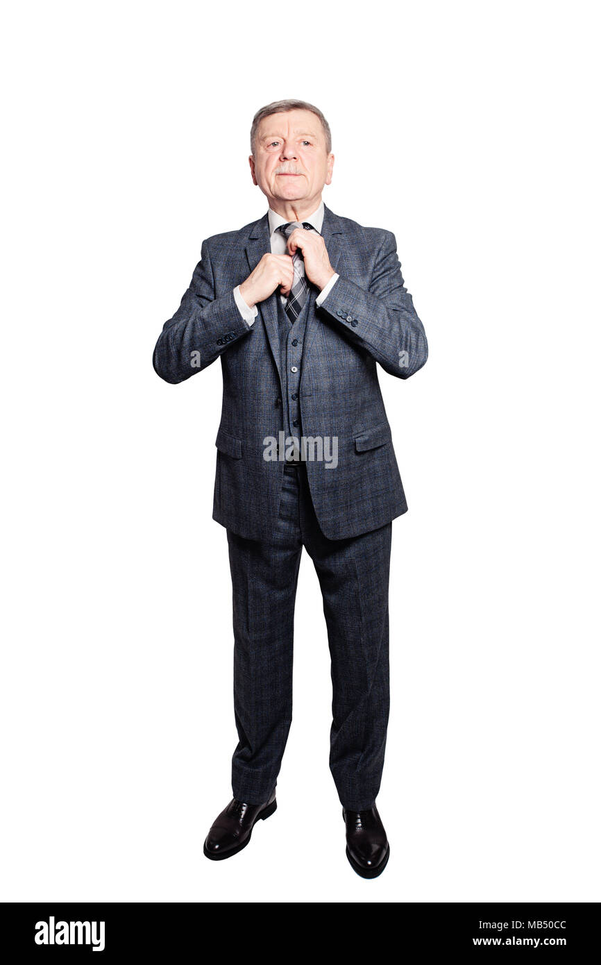 Mature Businessman wearing Suit. Senior Man Isolated on White Stock ...