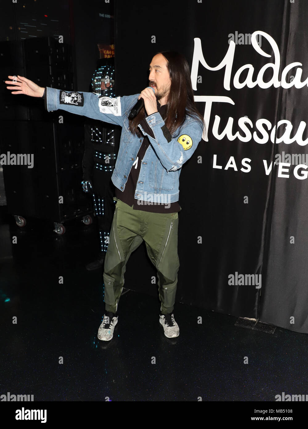 DJ and producer Steve Aoki wax figure unveiling at Madame Tussauds in ...