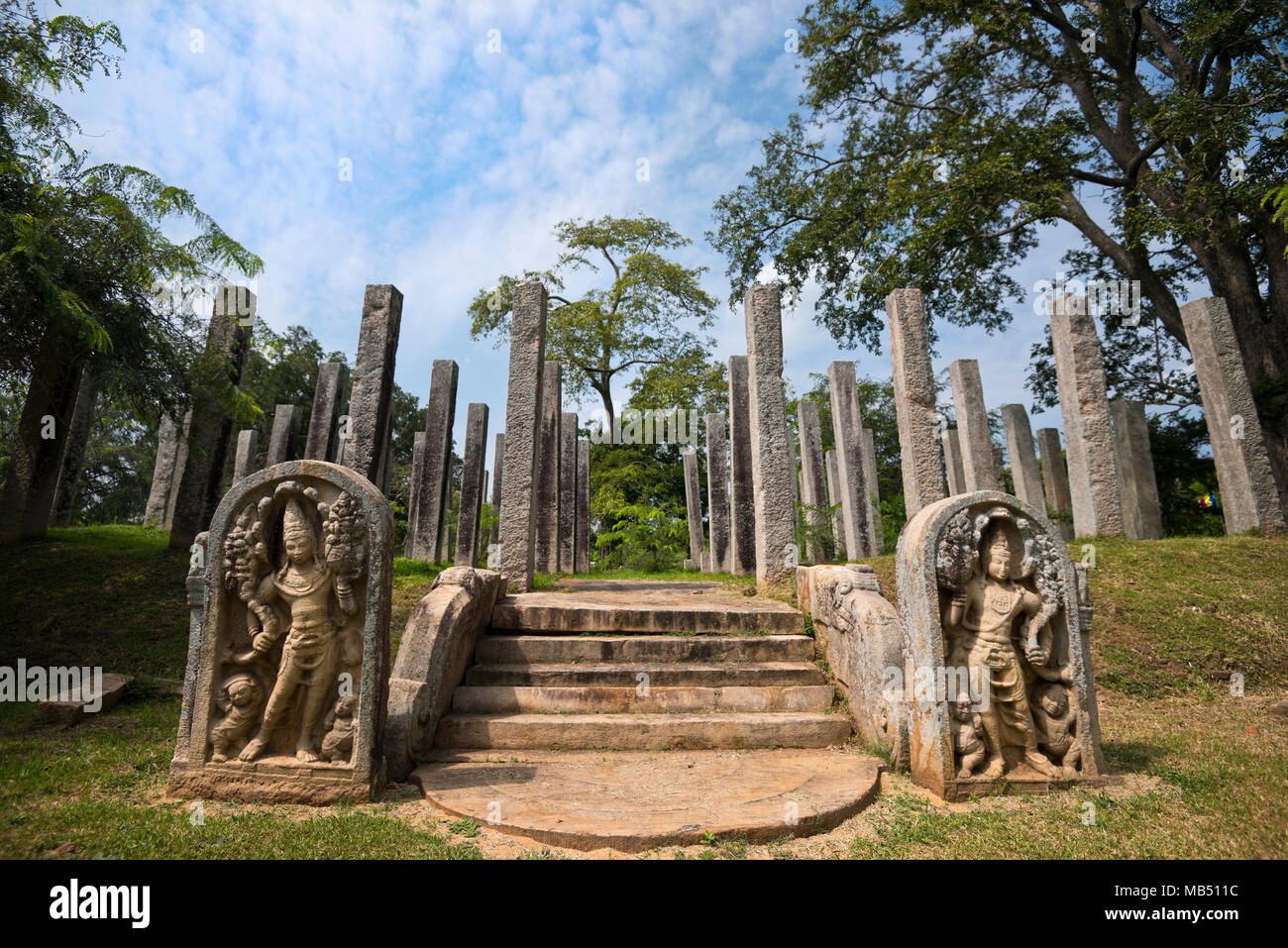 Horizontal view of Thuparamaya Bodhigara in Anuradhapura, Sri Lanka ...