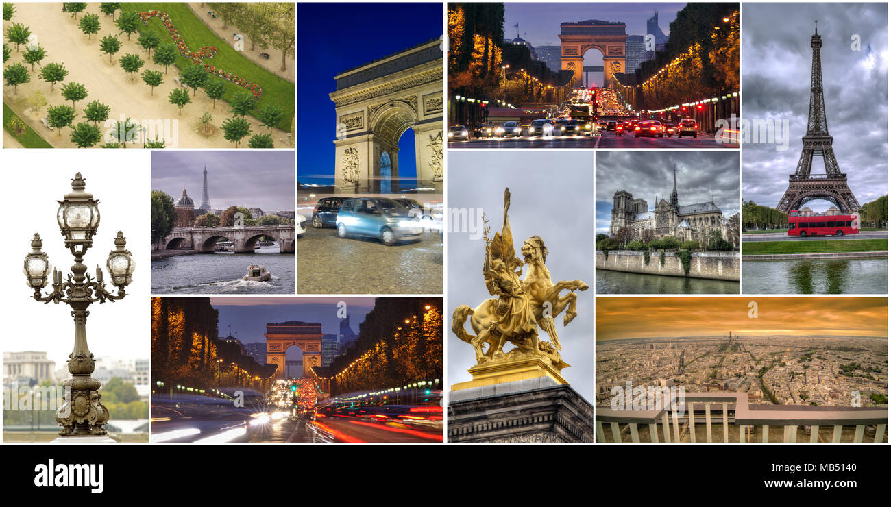 Collage photo paris hi-res stock photography and images - Alamy