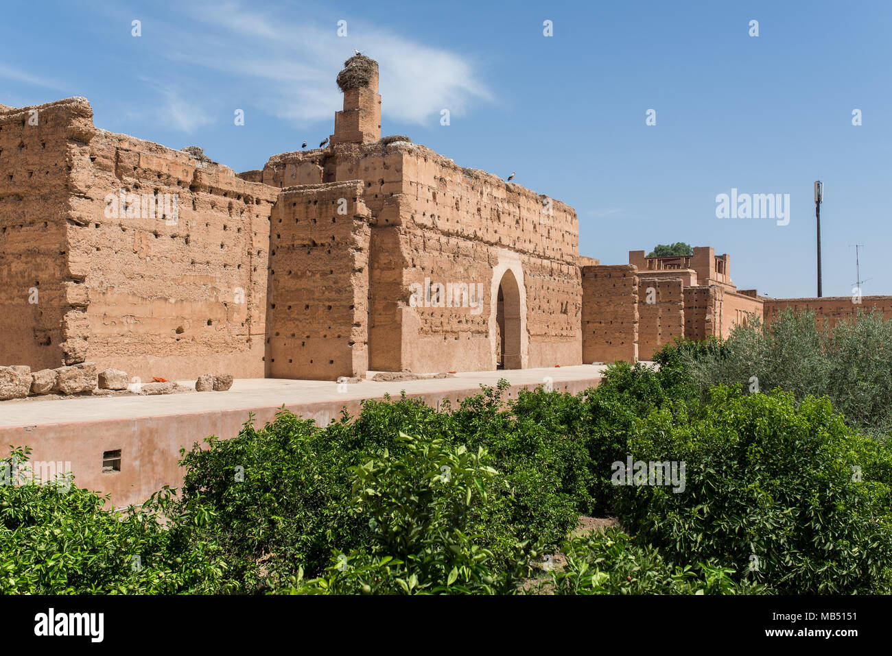 El Badi Palace, Marrakech, Morocco Stock Photo - Alamy