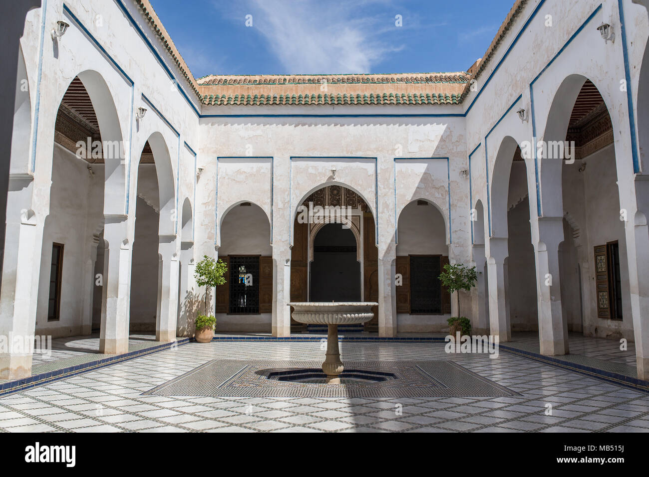 Bahia Palace, Marrakech, Morocco Stock Photo - Alamy