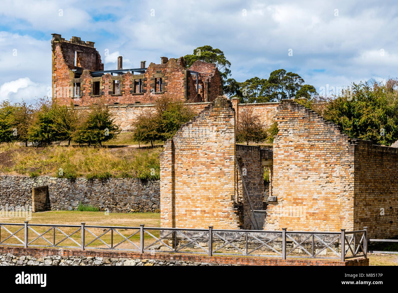 Scenic view and details of old buildings Port Arthur, Tasmania ...