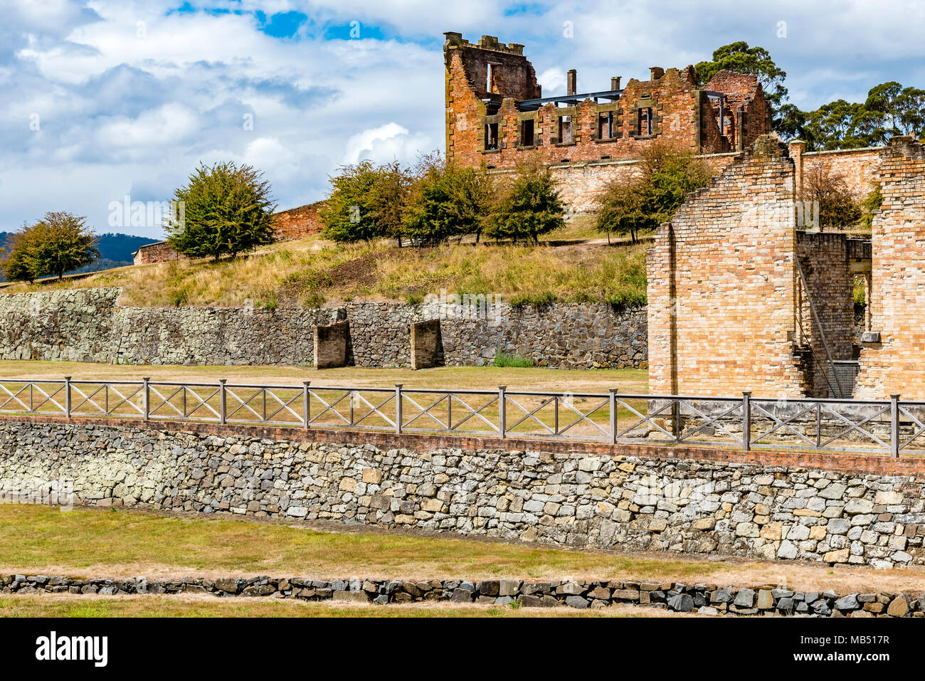 Scenic view and details of old buildings Port Arthur, Tasmania ...