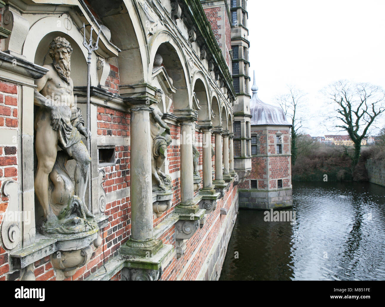 The ditch of the Hillerod castle, Denmark Stock Photo - Alamy