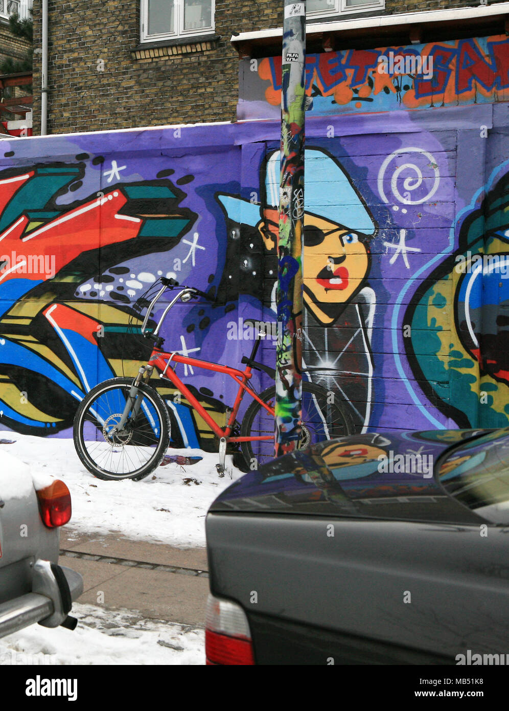 Fancy house with graffiti, Copenhagen, Denmark Stock Photo - Alamy