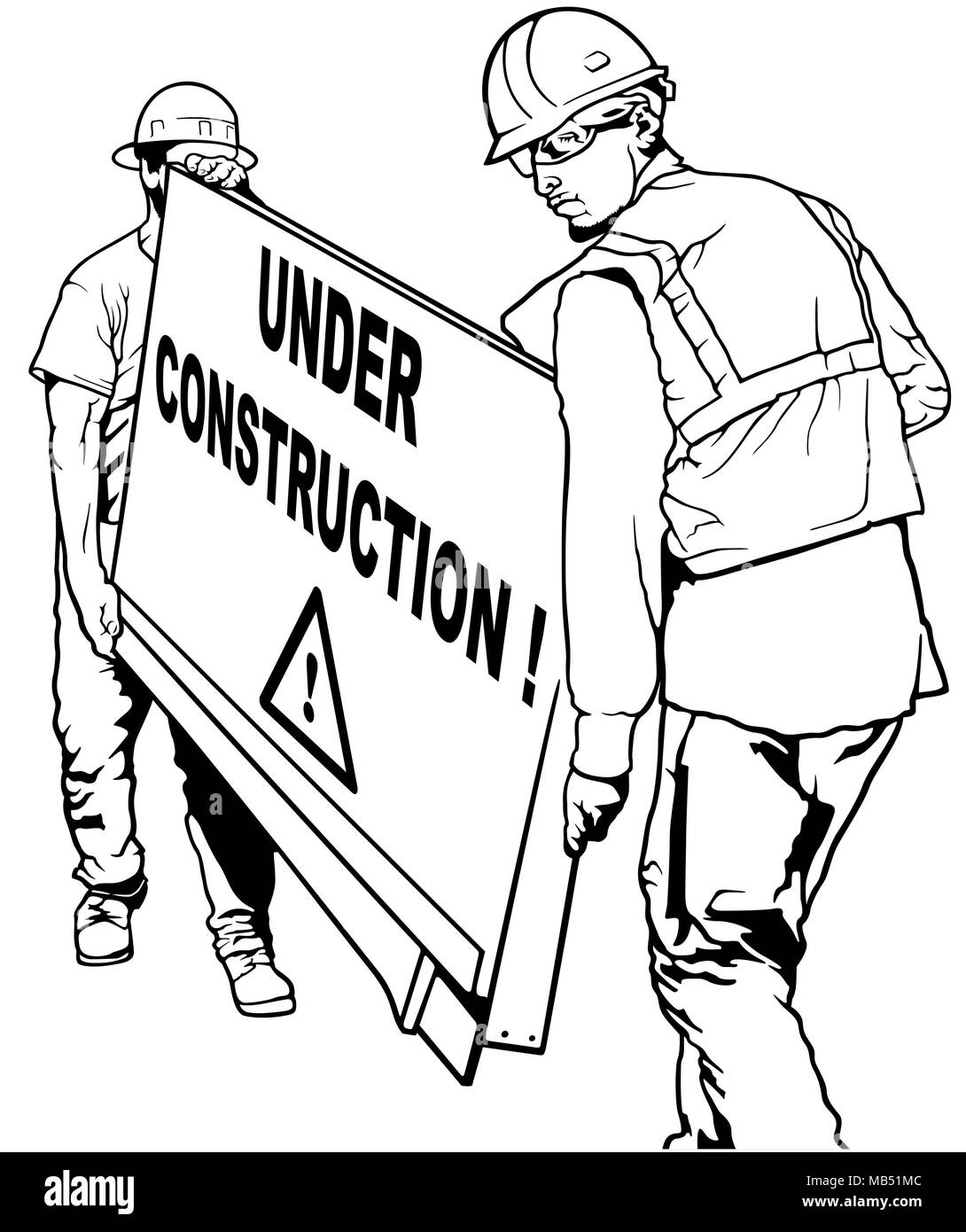 Two maintenance worker on Stock Vector Images - Alamy