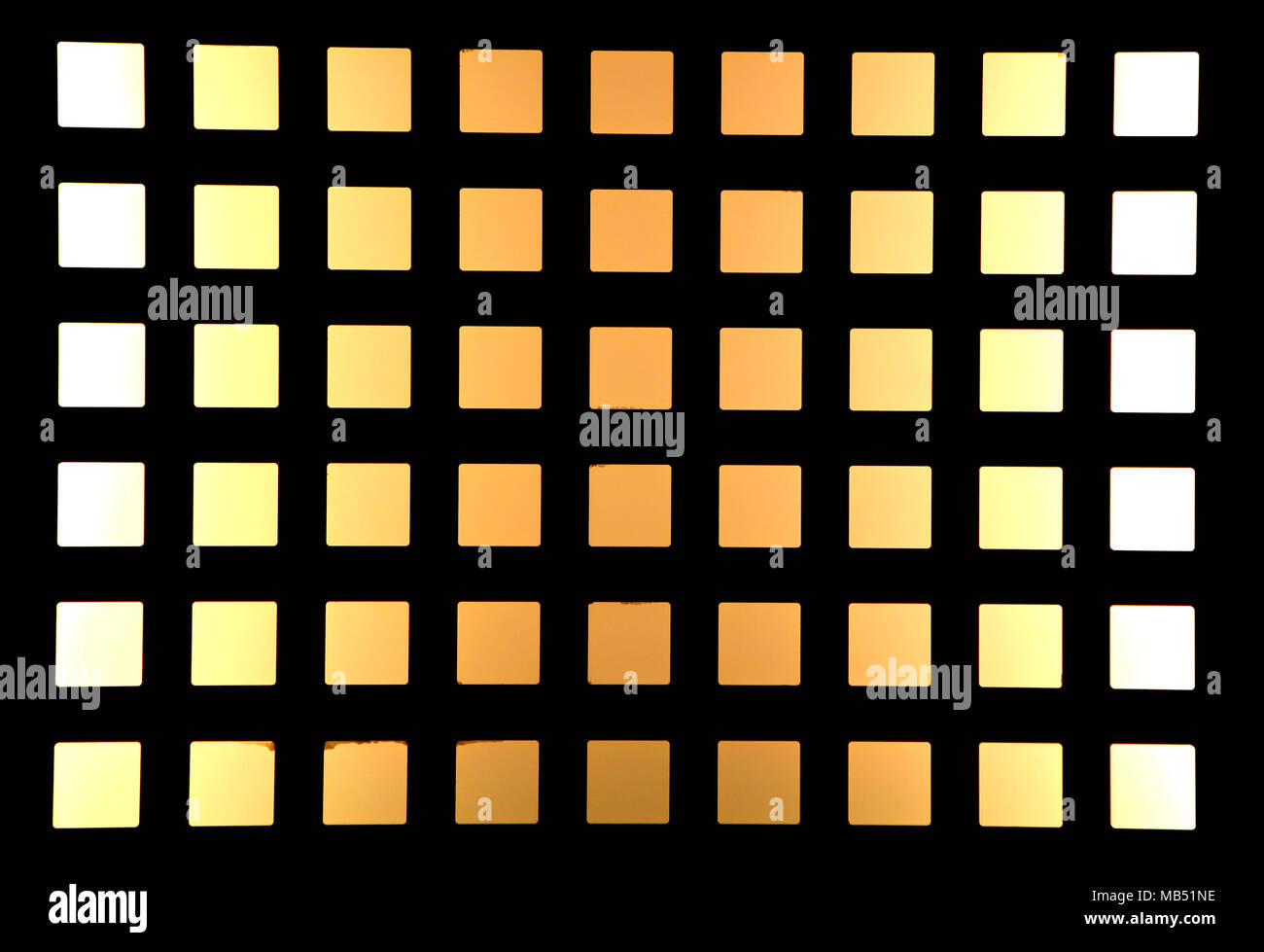 Yellow-orange light square pattern Stock Photo - Alamy