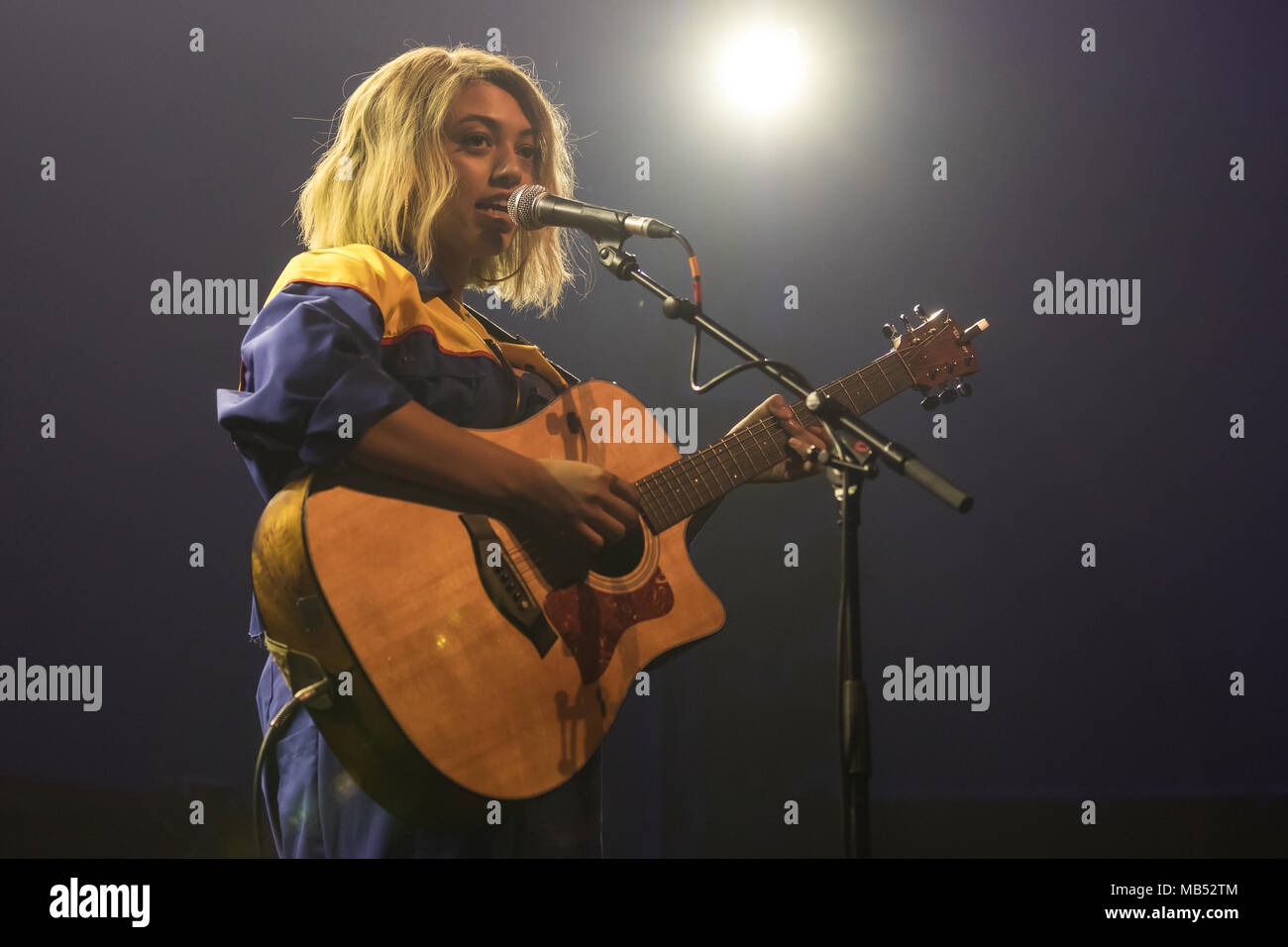 The British singer and songwriter Mahalia live at the 25th Blue Balls ...