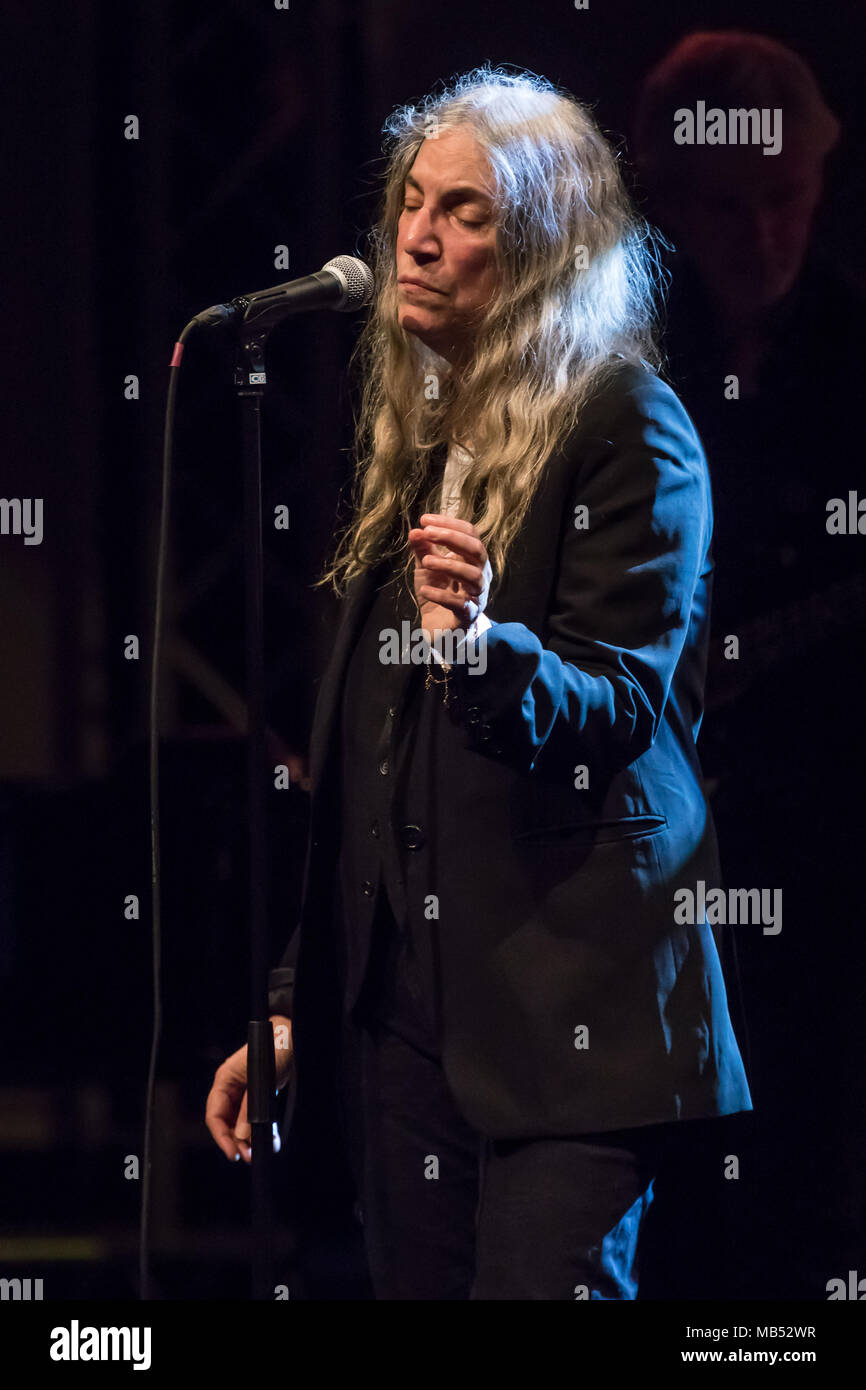 The American punk and rock musician, singer-songwriter, Patti Smith ...