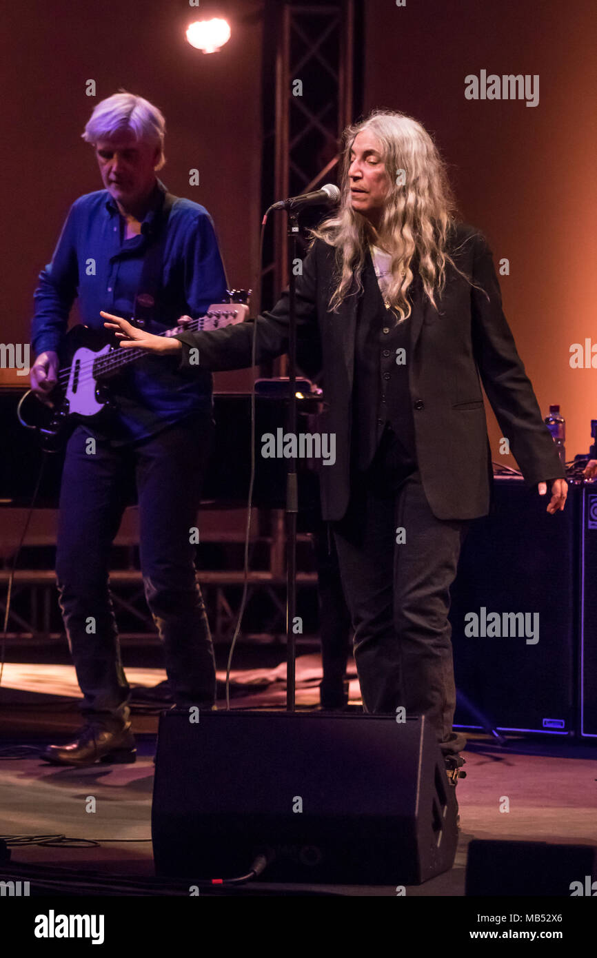 The American punk and rock musician, singer-songwriter, Patti Smith ...