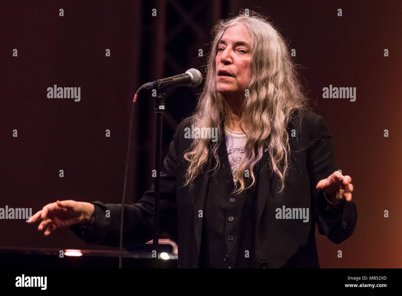 The American punk and rock musician, singer-songwriter, Patti Smith ...