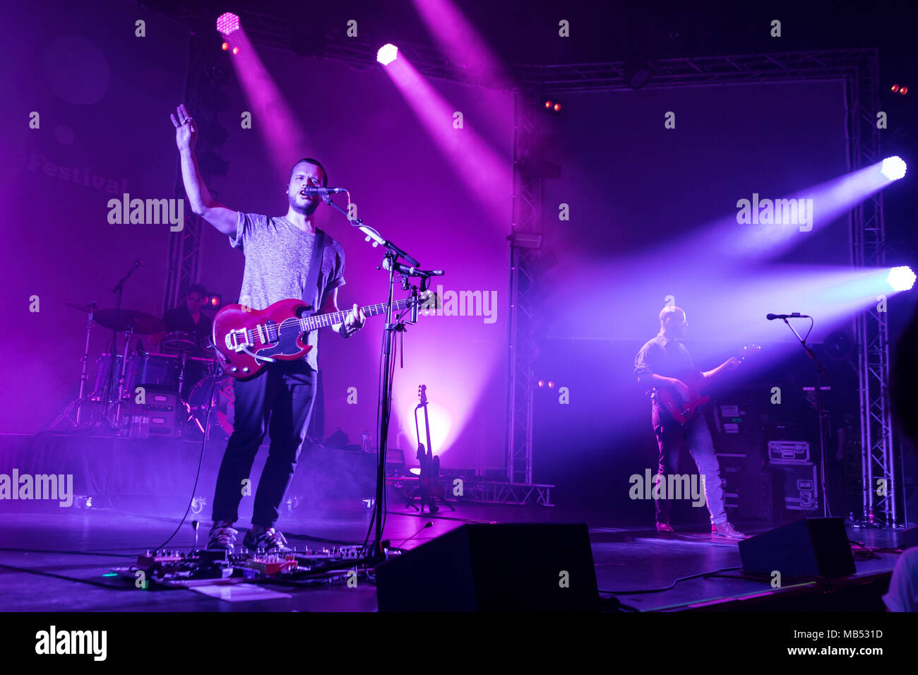 The British band Wild Beasts with singer Hayden Thorpe live at the 25th ...