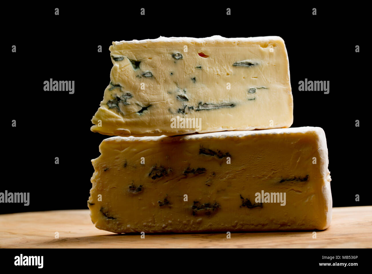 German cambozola cheese, also known as blue brie, bought from a ...