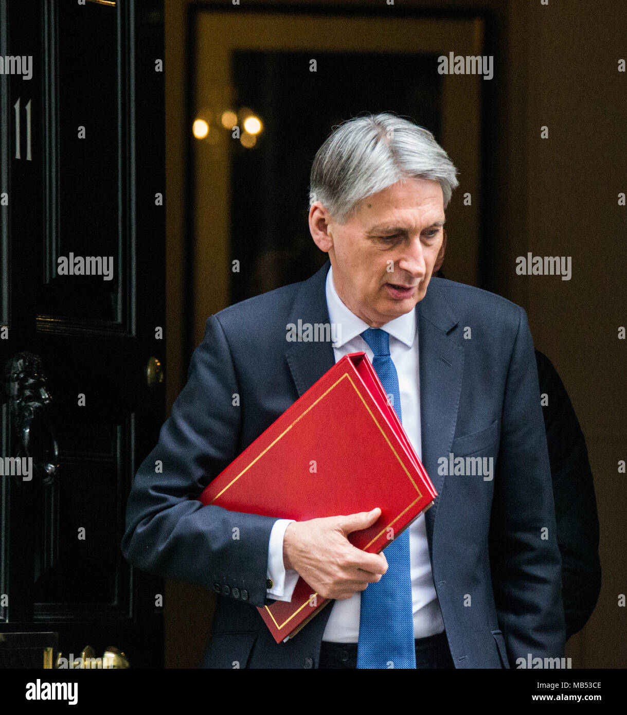 Chancellor of the Exchequer Philip Hammond MP leaving Downing Street ...