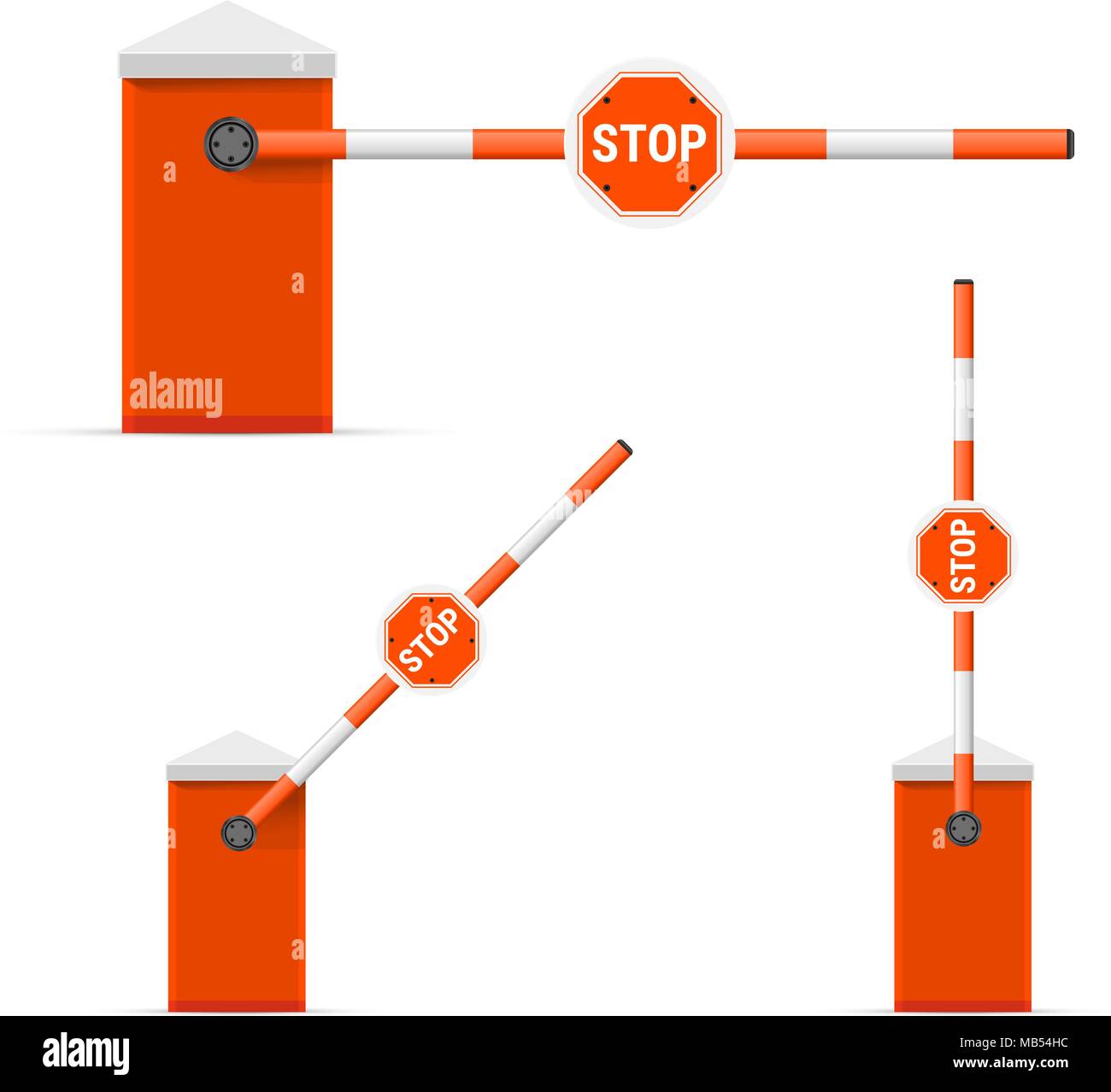 Road gate barrier Stock Vector Images - Alamy