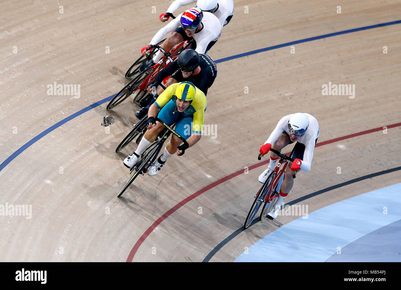 Australia's Sam Welsford (left) and England's Ethan Hayter (right) in ...