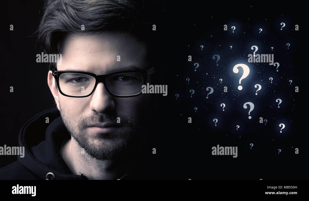 Concept many questions businessman hi-res stock photography and images ...