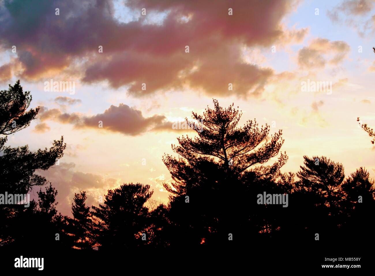 Sunset in Western North Carolina Stock Photo - Alamy