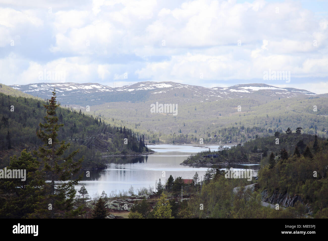 Spring tundra landscape in Hardangervidda national park, Norway Stock ...