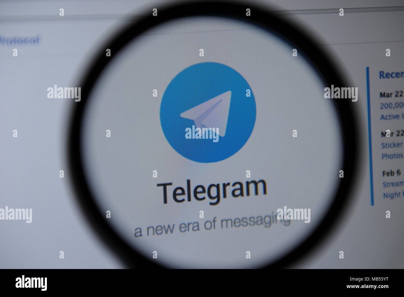Telegram messenger hi-res stock photography and images - Alamy