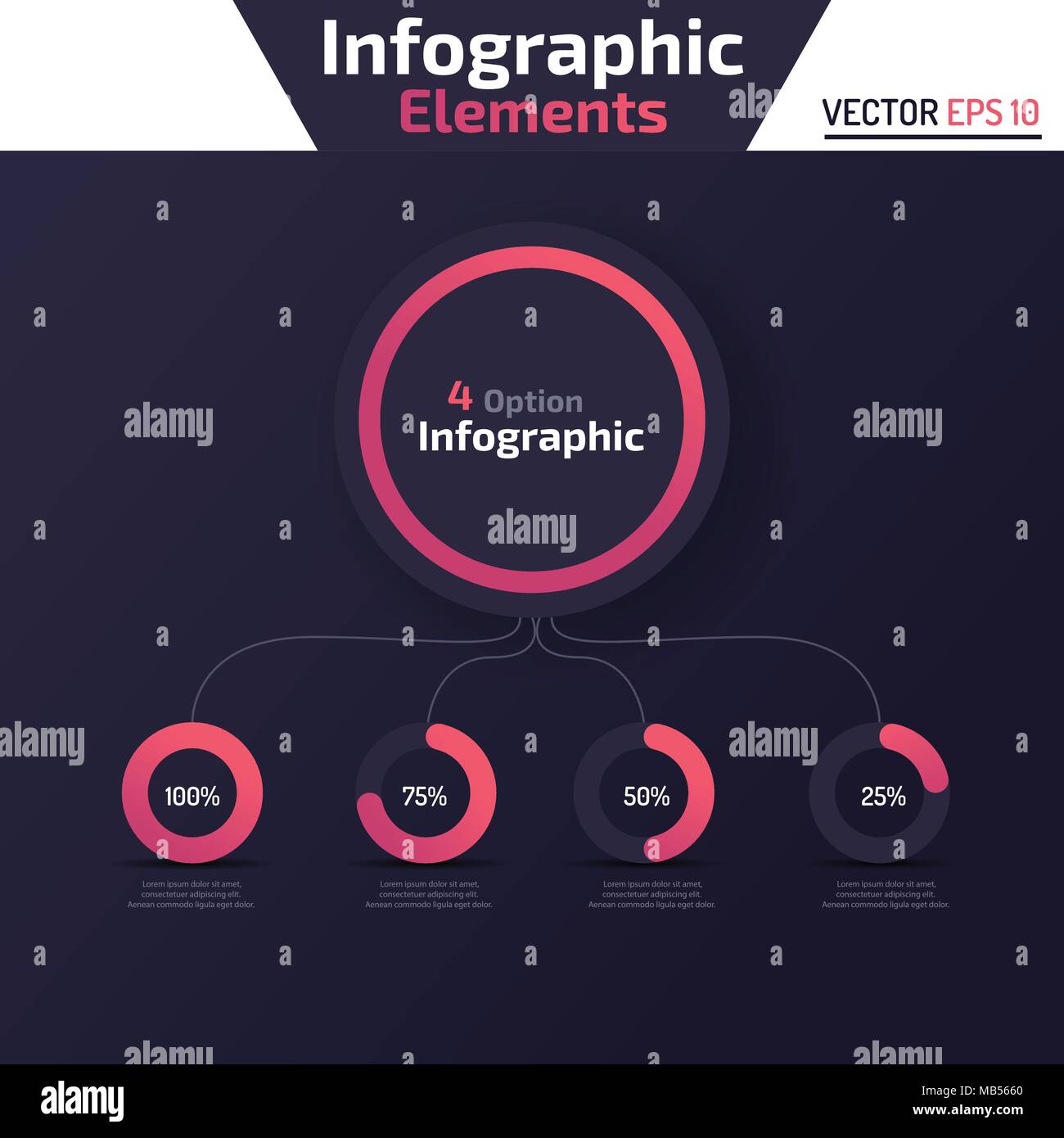 4 option infographic element Concept Template Stock Vector Image & Art ...