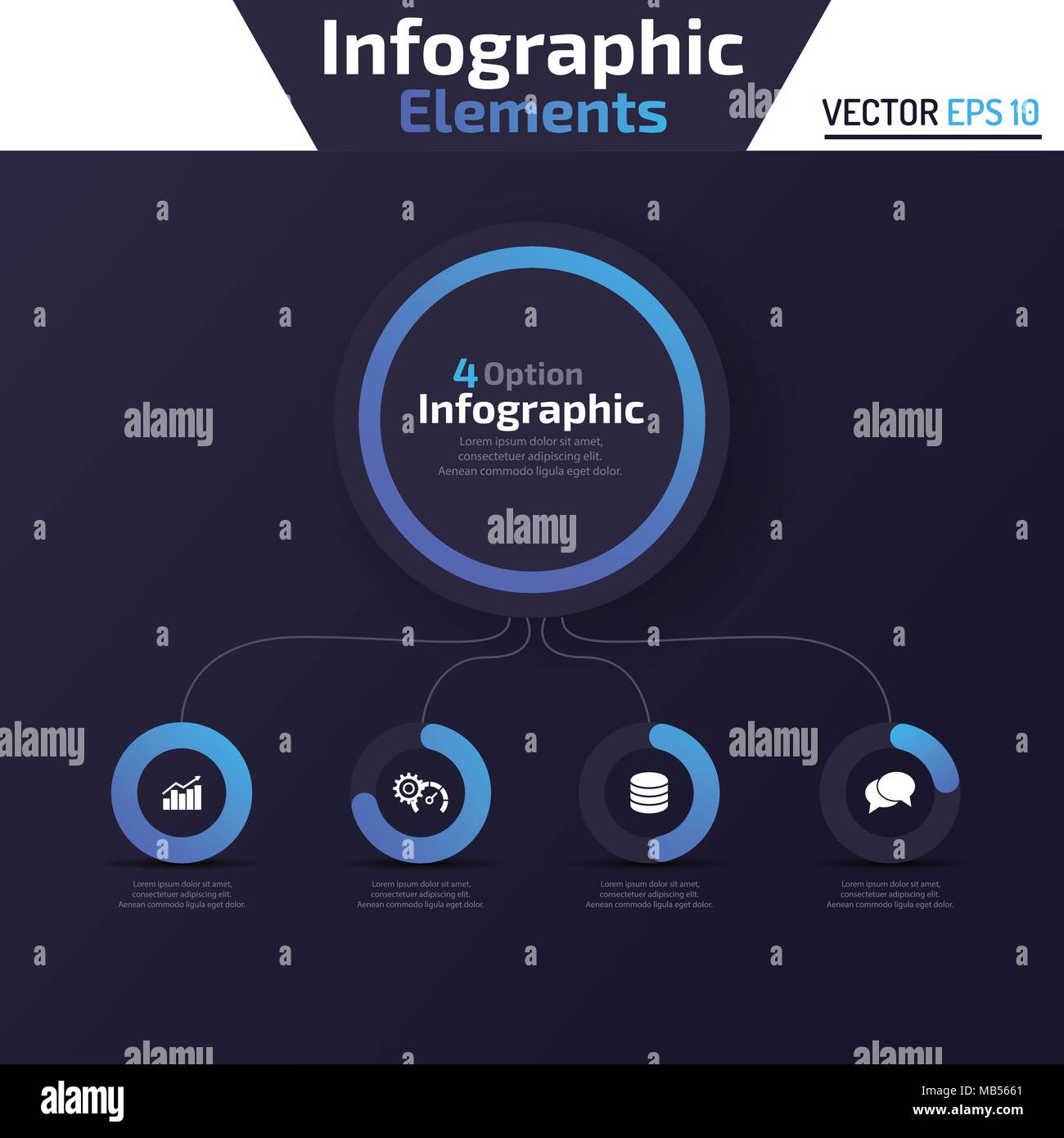 Infographic pie chart options Stock Vector Images - Alamy