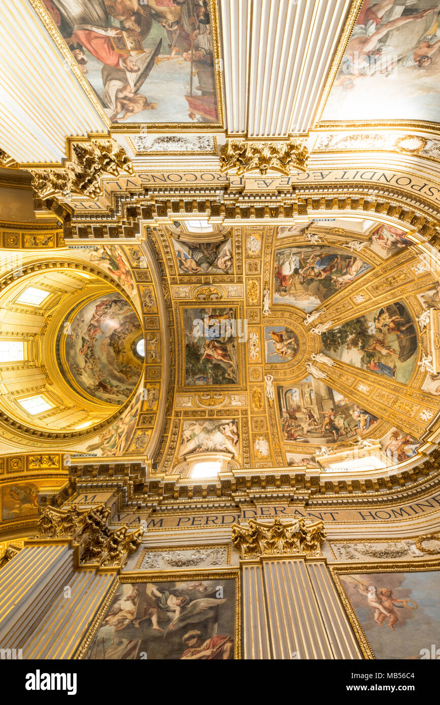 Gesu ceiling rome hi-res stock photography and images - Alamy