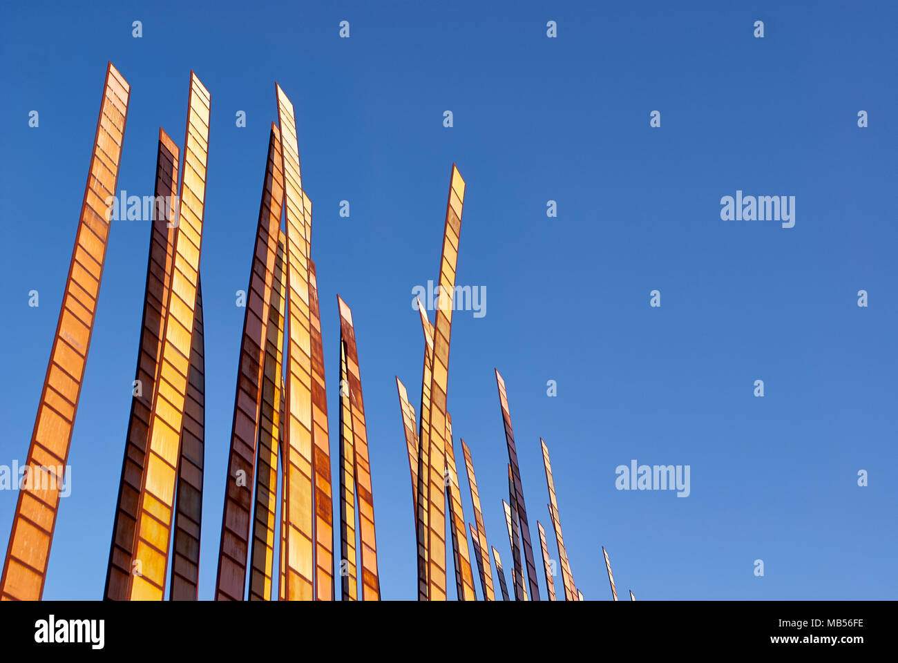 Grass blades sculpture seattle center hi-res stock photography and ...