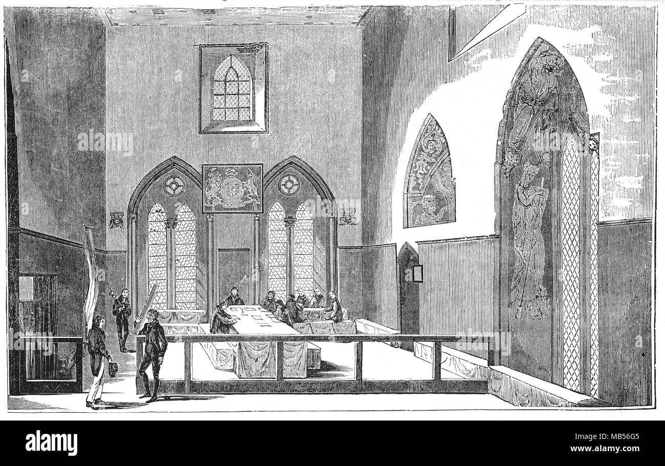 The Painted Chamber, part of the medieval Palace of Westminster ...