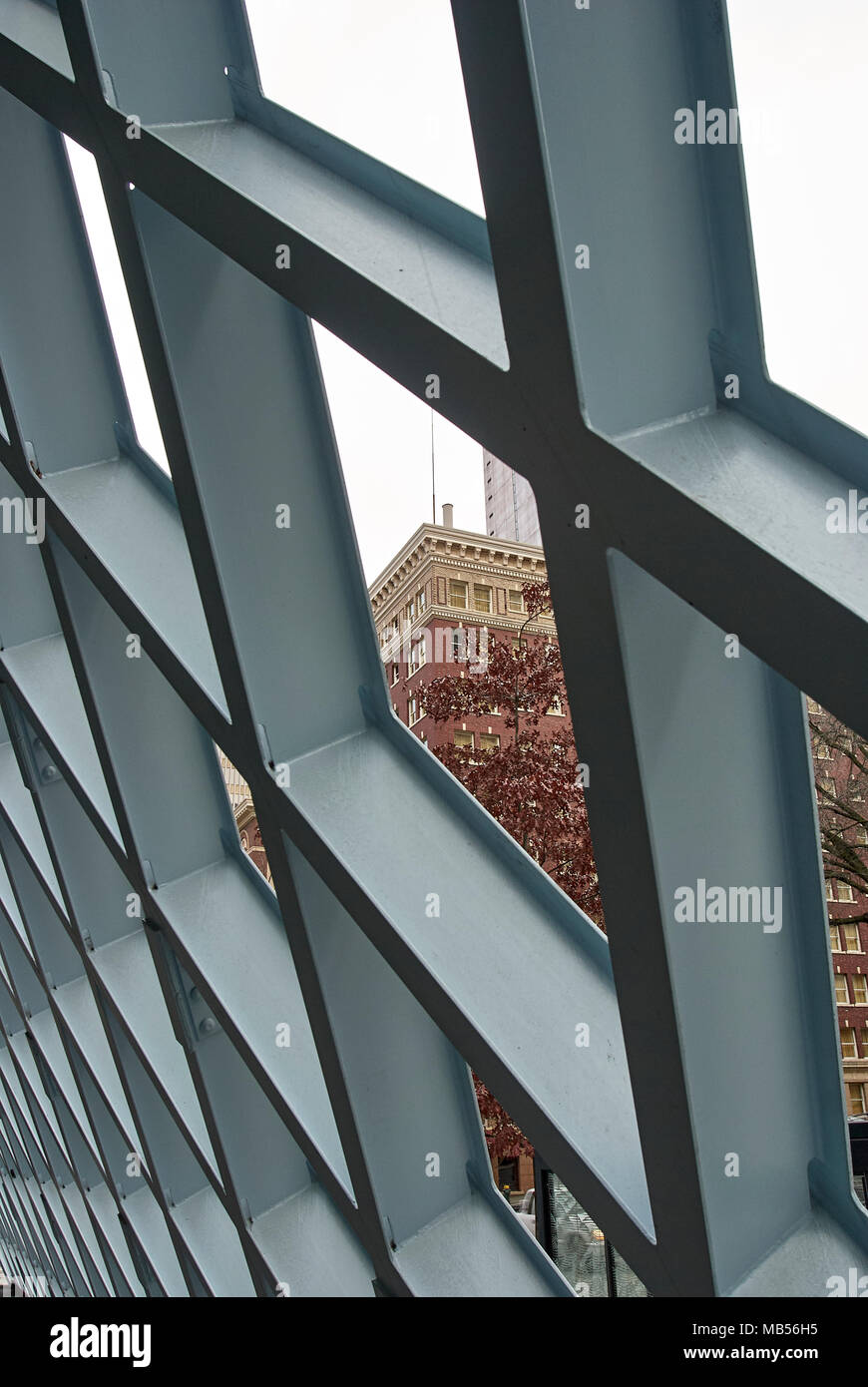 inside seattle public library looking out Stock Photo - Alamy