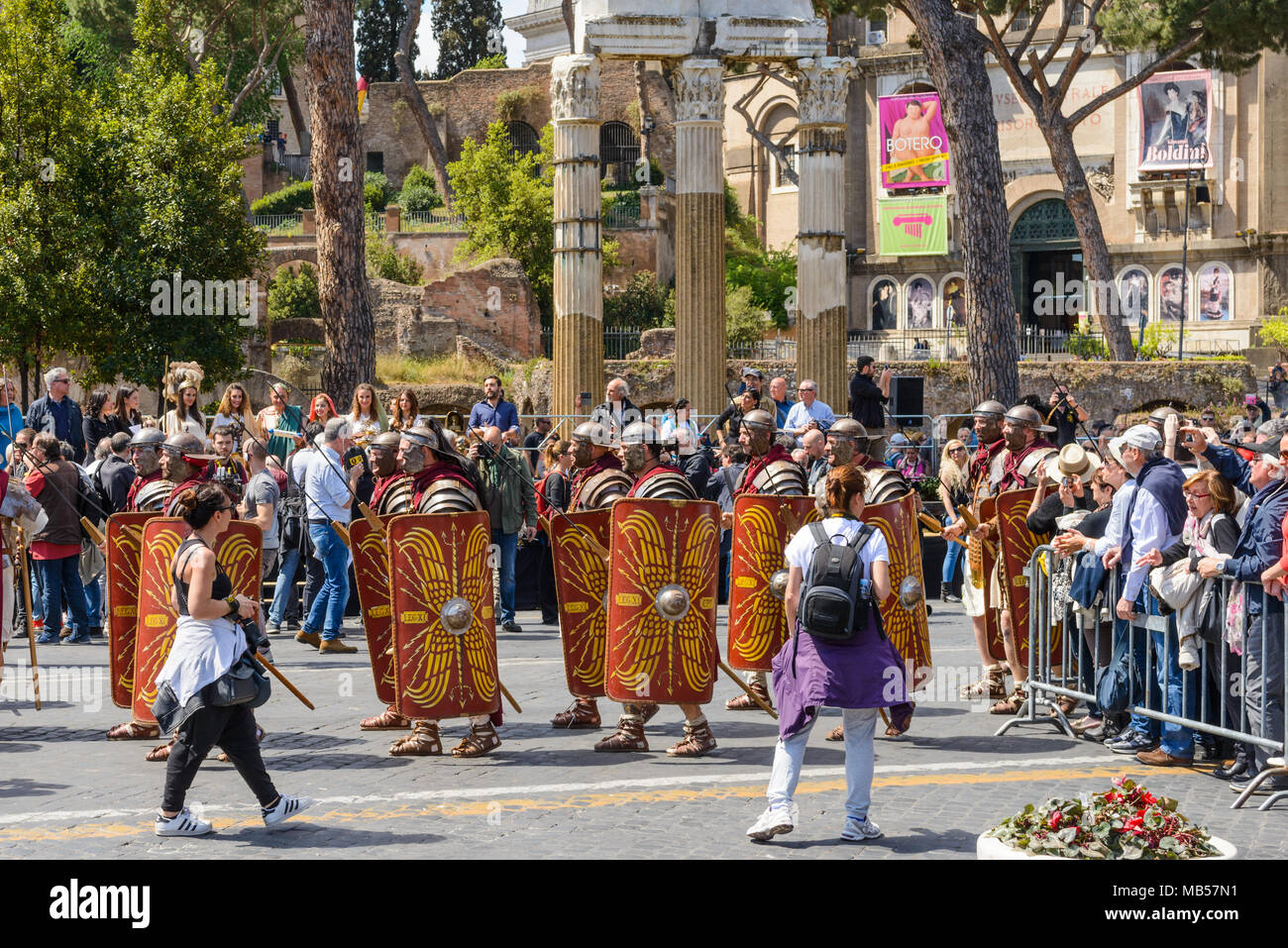 Rome, Italy - April 23, 2017: the representation of the ancient romans ...