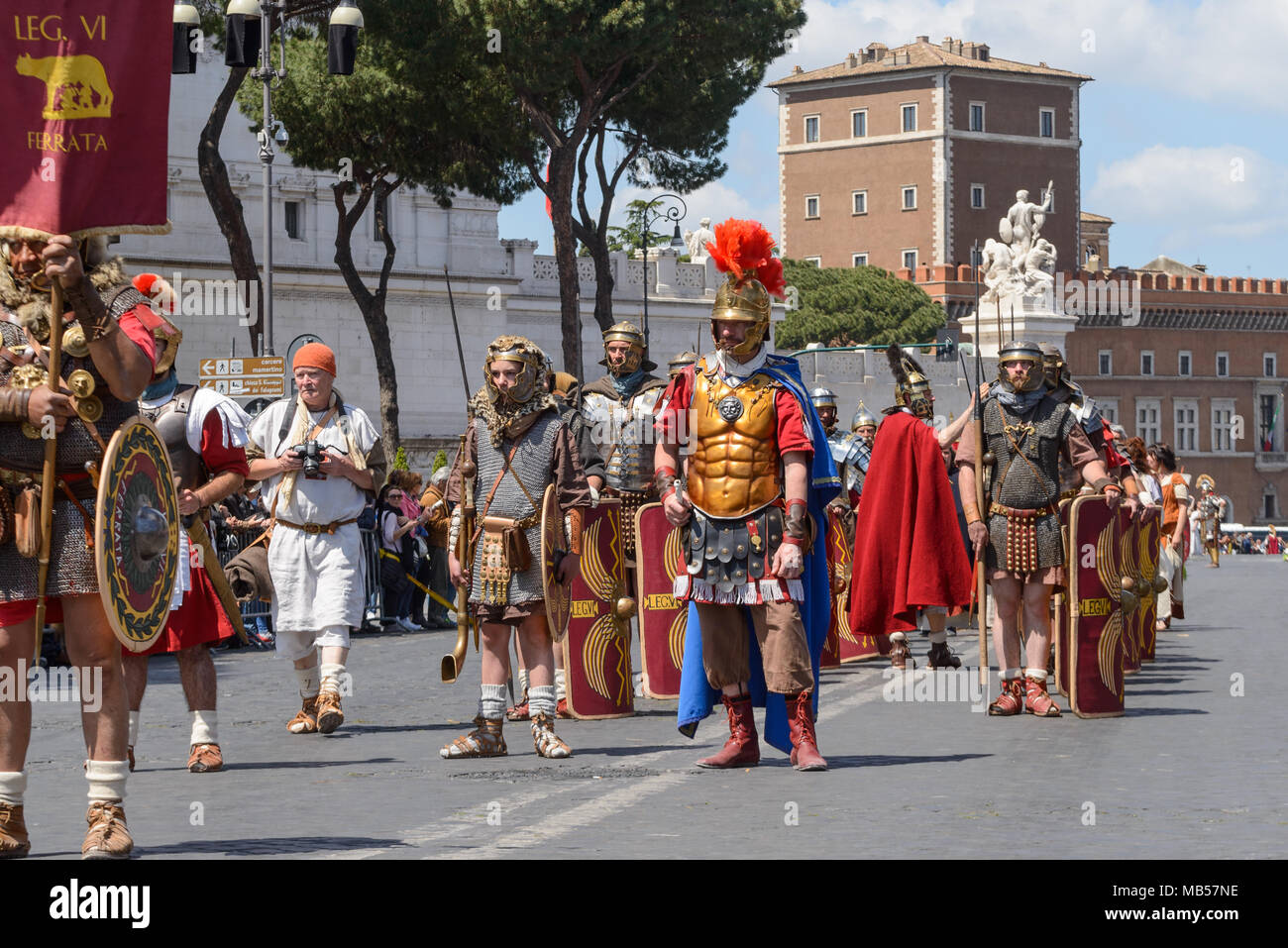 Rome, Italy - April 23, 2017: the representation of the ancient romans ...