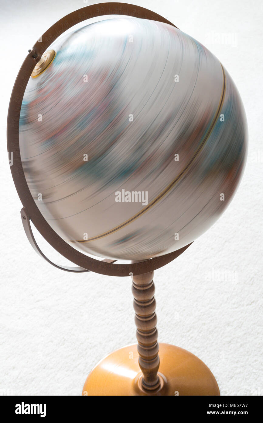 Spinning World Globe Stock Photo - Alamy