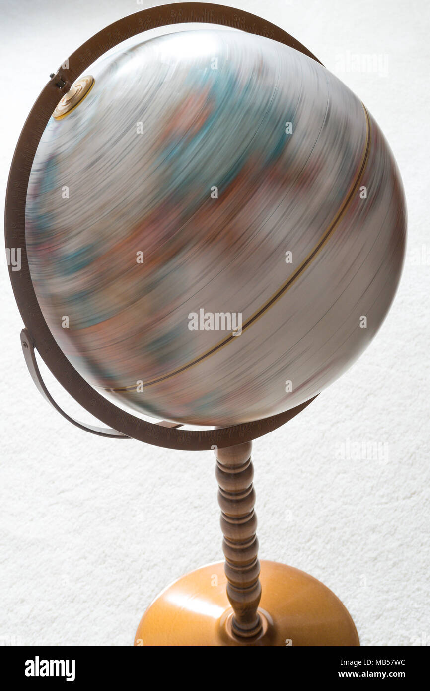 Spinning World Globe Stock Photo - Alamy