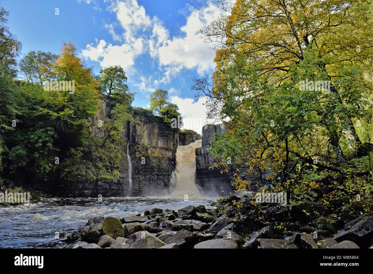 Waterfall. County Durham, High Force Stock Photo - Alamy