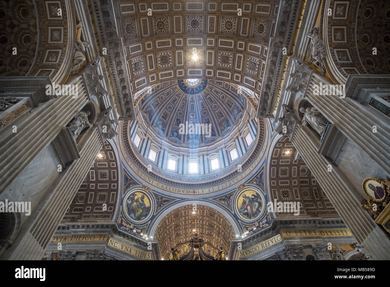 Vatican City, 17 May 2017 : Interior of St Peter's Basilica, an Italian ...
