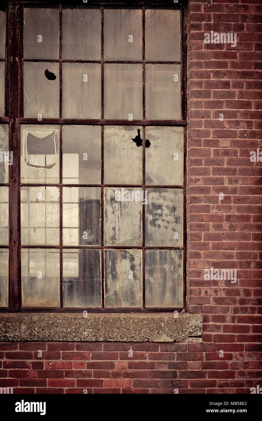 An old abandoned factory in the mill town of Fall River, MA Stock Photo ...