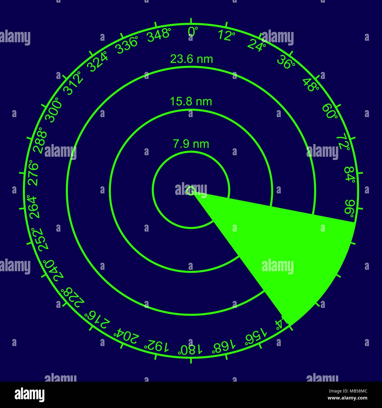 Uncluttered radar screen vector illustration Stock Vector Image & Art ...