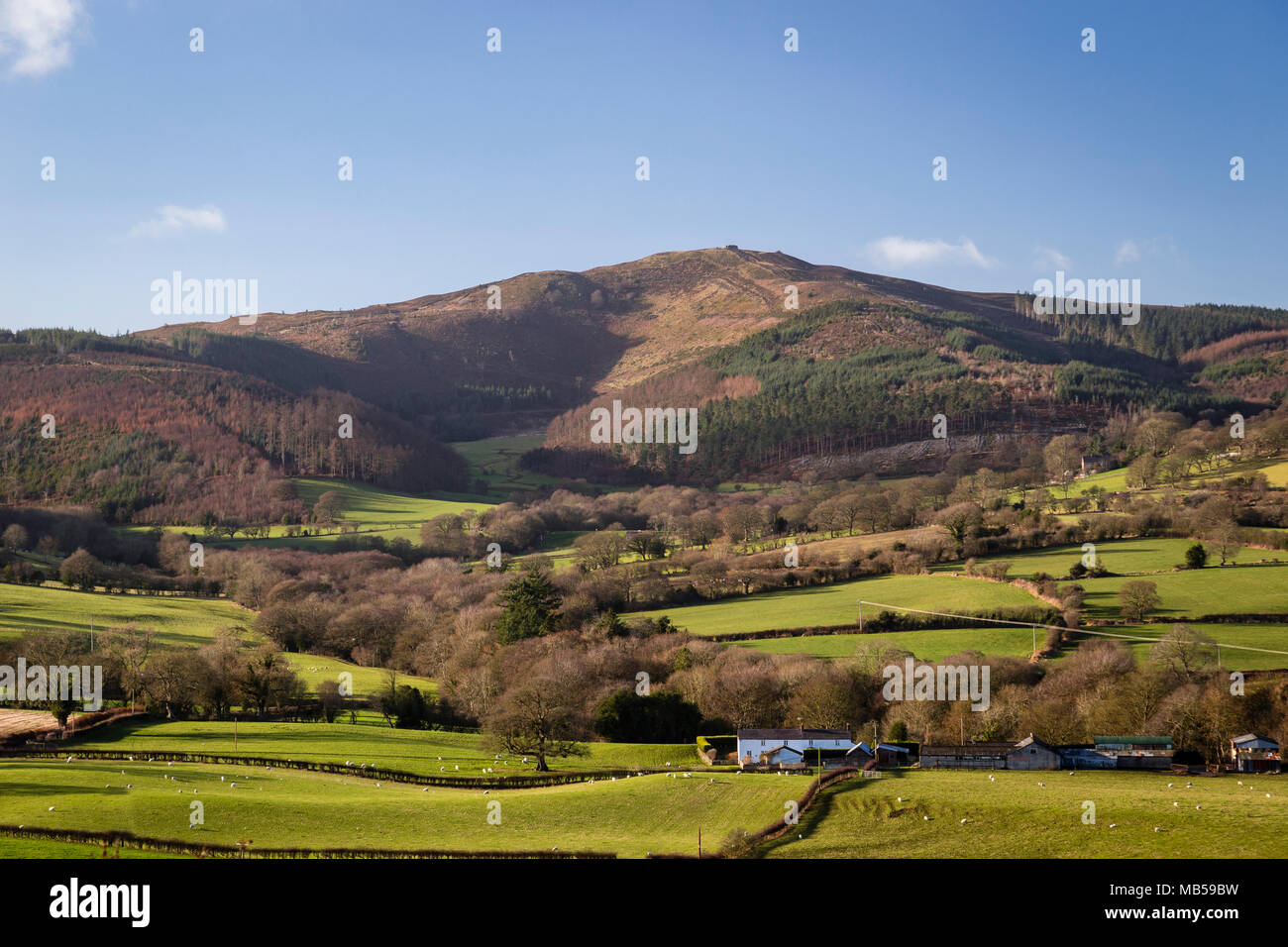 Moel Famau in the Clwydian Range Area of Outstanding Natural Beauty ...