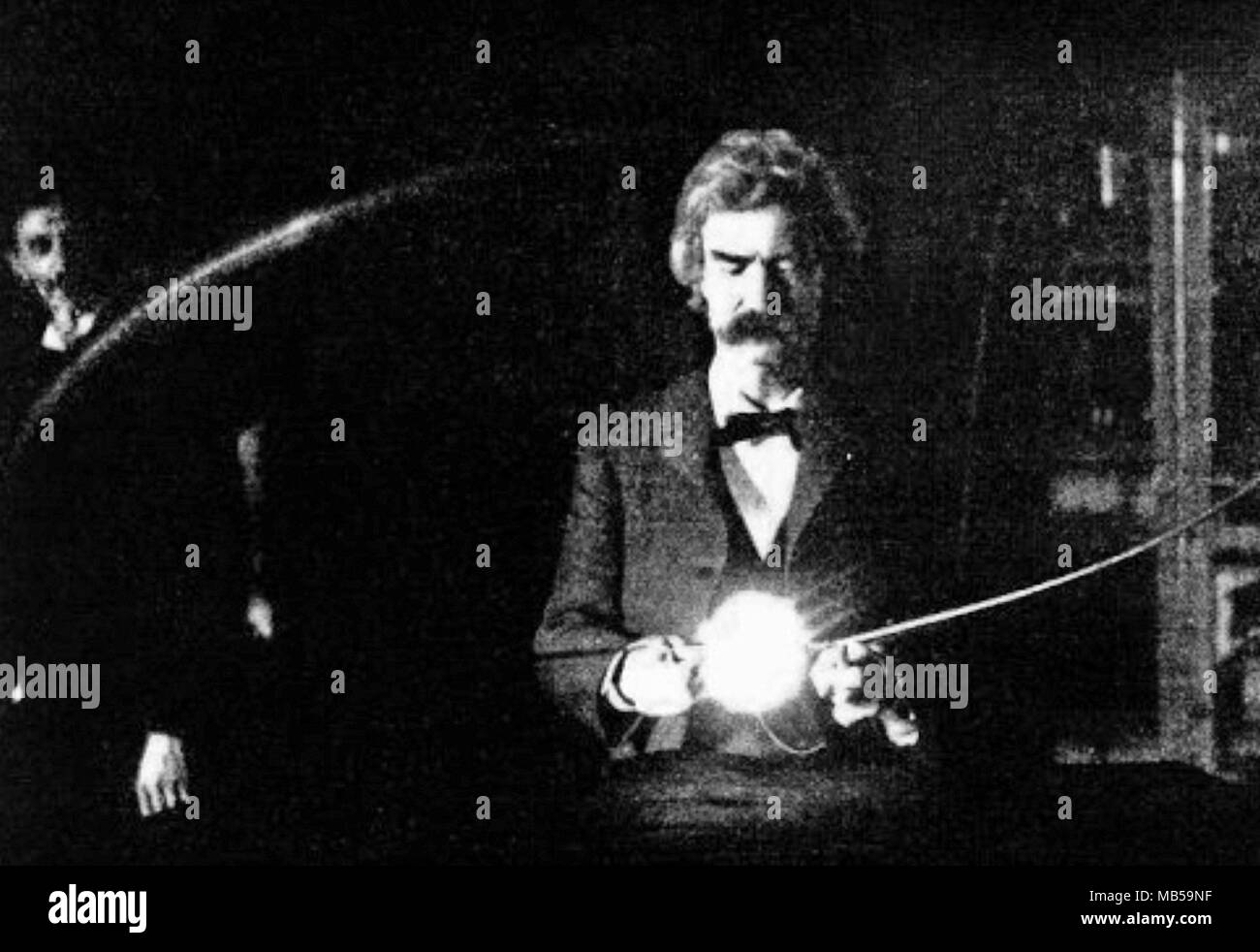 MARK TWAIN at right in Nikola Tesla's laboratory at 35 South Fifth ...